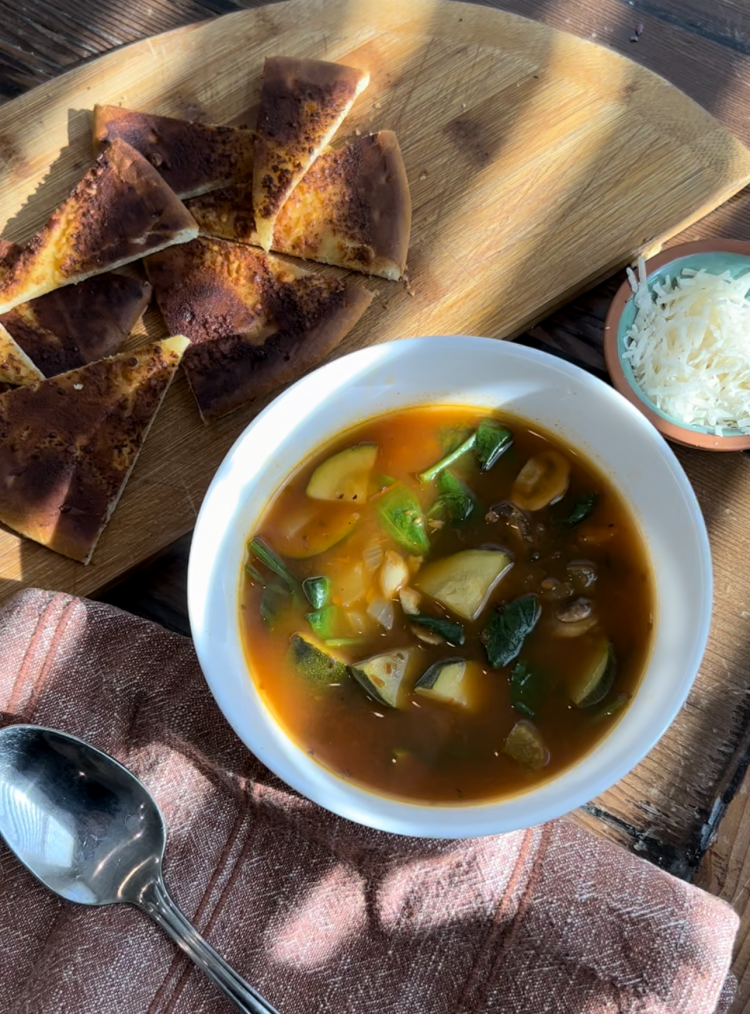 Hearty Italian Vegetable Soup - Keep Going, Kat
