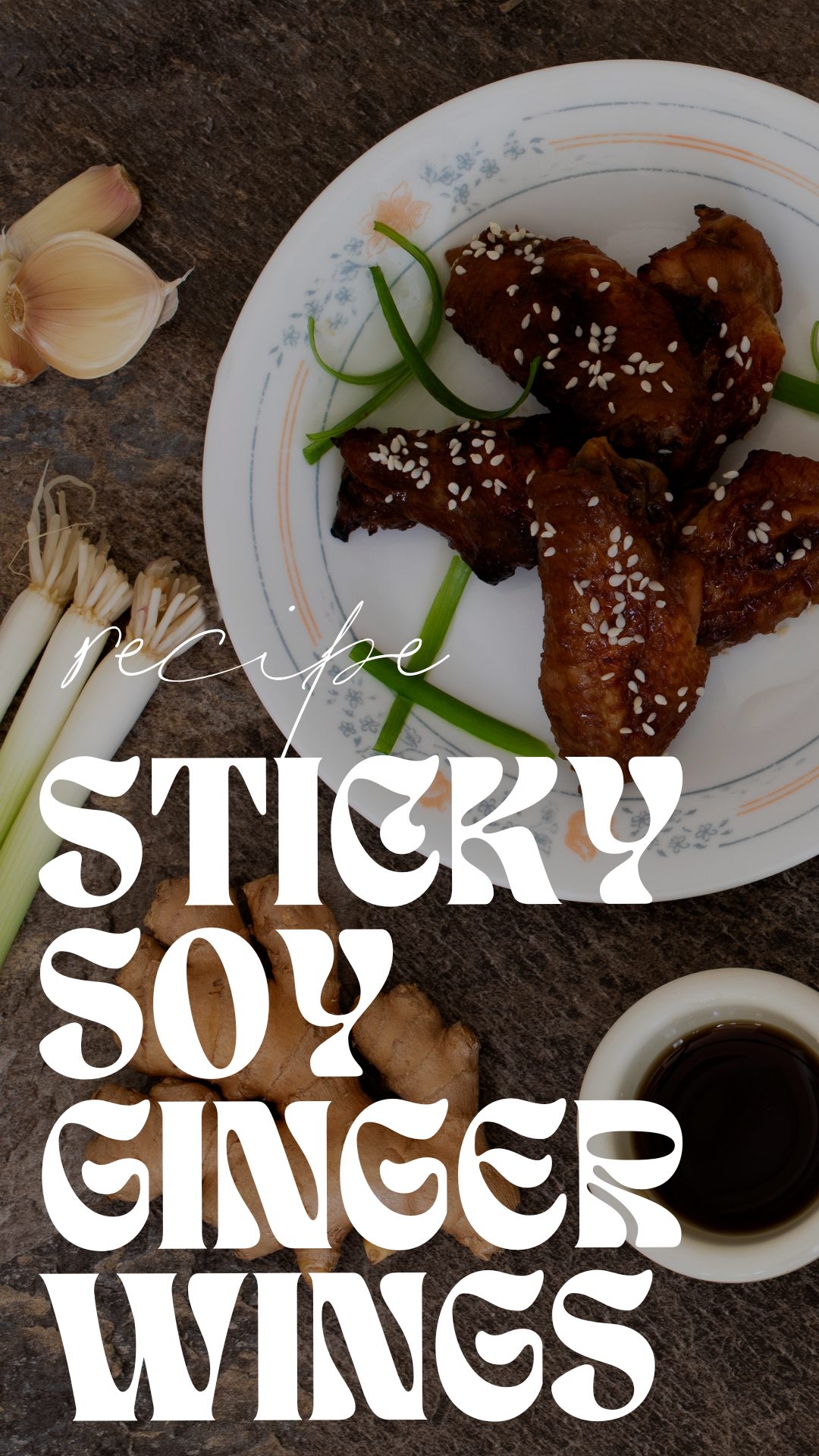 Sticky Soy Ginger Wings - Keep Going, Kat