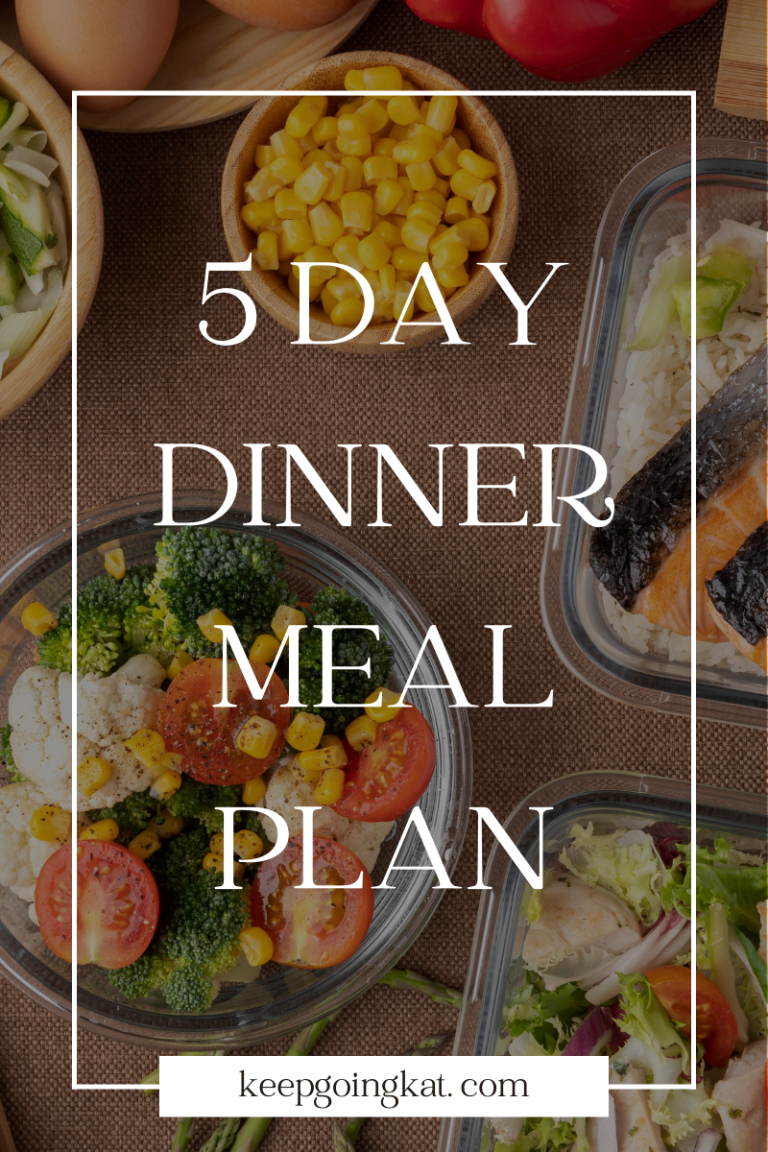 5-day 450-calorie dinner meal plan - Keep Going, Kat